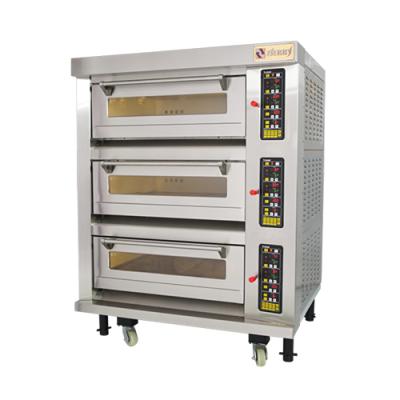 China 3 Deck Electric Baking Machine 6 Tray Commercial Electric Baking Oven for sale