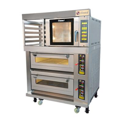 China Commercial Electric Combi Oven Proofer 2 Deck 6 Tray Combi Oven for sale
