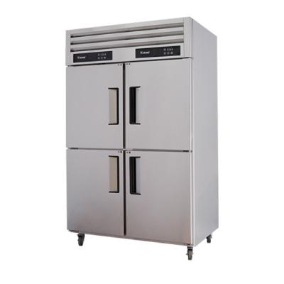 China Shop Upright Display Freezer Stainless Steel Moveable Stand Up Display Freezer for sale