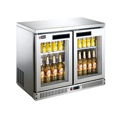 China 0.9m 1.35m Bar Glass Freezer Countertop Glass Freezer Counter for sale