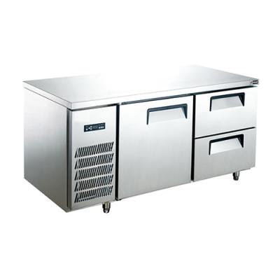 China 1 + 2 Drawers Under Counter Chiller Under Bench Freezers For Restaurant Salad Bar for sale