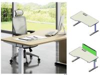 China Aluminium Adjustable Office Table Electrical Motorized Computer Desk for sale