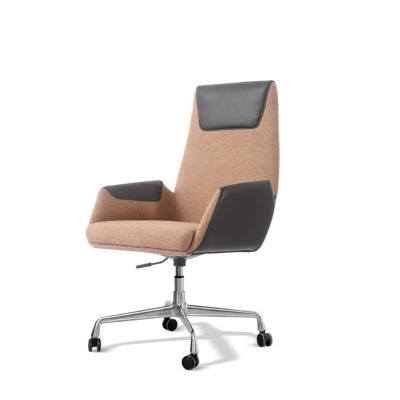Cina Sedile ergonomico da lavoro in cuoio originale a schiena alta Sedile a schiena in pelle in vendita