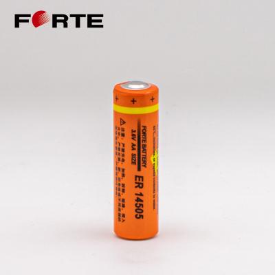 Cina Li-SOCL2 Battery ER14505 Lithium Primary Battery 3.6V 2500mAh AA Size for Water Meter, GPS in vendita
