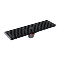 China Anti Odor Tile Insert Strip Drain , Rectangular Brass Shower Grate Drain for sale