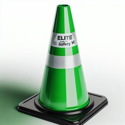 China Elite Groene Veiligheid PVC Verkeerskegel Markering van de weg Gevaarlijke gebieden Verbeterde zichtbaarheid Te koop