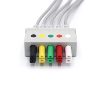 China Latex Free Stable ECG Lead Wire , 0012-00-1261-07 AHA IEC ECG Cable for sale