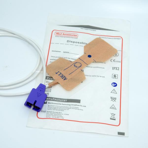 Sonde pour adultes avec capteur Spo2 jetable Nellcor Compatible avec N-550/N-560/N-595/N-600/N-600x/N-65