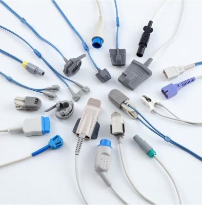 China Reusable Dash 2000/3000 Compatible GE 11Pin Solar 8000/8000M Adult Finger Clip Monitor Sensor SpO2 Cable for sale