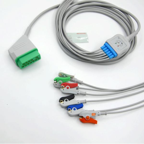 Compatibile Nihon Kohden 12 Pin 6 Leads ECG Monitor Cable per accessori medici