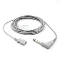 China Compatible YSI 400 Rectangular Dual Pin Connector Temperature Adapter Cable for Disposable Temperature Probe for sale