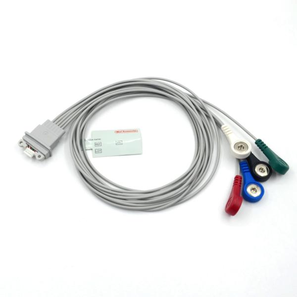 쉴러 플러스 ECG 홀터 케이블 5Lead ECG IEC 스냅에 호환