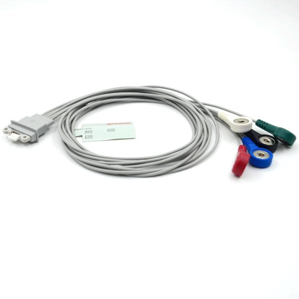 쉴러 플러스 ECG 홀터 케이블 5Lead ECG IEC 스냅에 호환