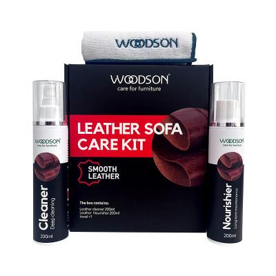 China Smooth Leather Sofa Care Kit Leather Cleaner and Nourisher Premium Smooth Leather Furniture Cleaning Kit Complete Care for Smooth Leather Sofas, Chairs, and Upholstery for sale