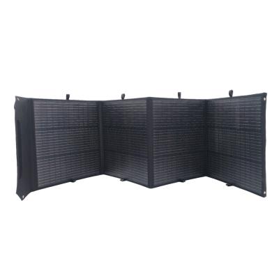 China Portable 200W Monocrystalline Silicon Solar Cell System Foldable Outdoor Energy System with 5V MPPT Controller for sale