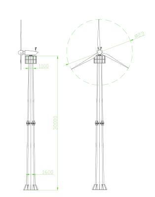 China 100KW to 500KW on Off Grid Horizontal Axis Wind Turbine Generator 360V with 220V Output Voltage for Wind Power Station for sale