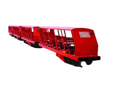 China CABLE CAR Inclined Shaft Man Car Winch Traction Personnel Vehicle Dual Brake Rail Buffer Safety Haulage Car Coal Mine Inclined Roadway ≤40° Underground Mining Passenger Transport Equipment for sale