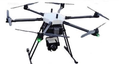 China HY-TX10 Hexacopter Tethered UAV System 1300mm Wheelbase 30kg Max Takeoff Weight 24h Hover 10kg Payload 5km Remote 6 Level Wind Resistance Emergency Monitoring Lighting Drone Survey for sale