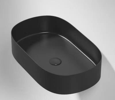 China Black Color Oval Shap SUS304 Bathroom Basin for sale