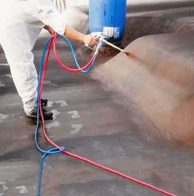 Liquid waterproofing membrane weather - resistant cold - applied sprayable high - elastic