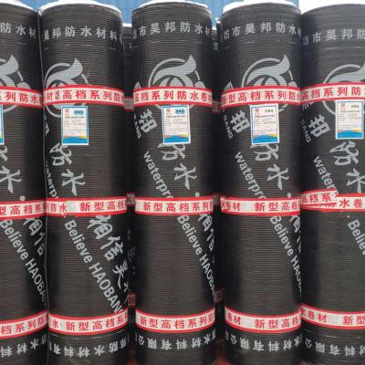 China Zwart warm gesmolten gemodificeerd bitumen dakmembraan 2 Ply Sbs dakmembraan 10m lengte Te koop