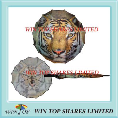 China High Quality All Over Digital Printing Tiger Umbrella(WTL103) for sale