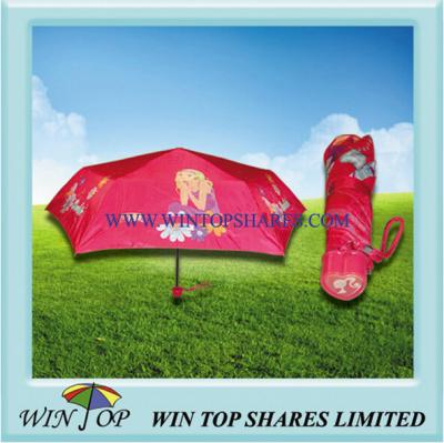 China Girl Umbrella with Heart Shape Handle for sale