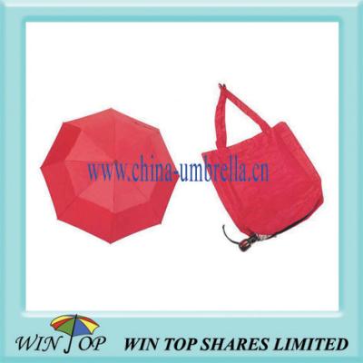China 3 Folding Red Tote Bag Umbrella for sale