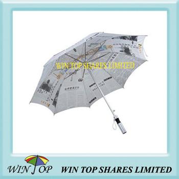 China Straight Aluminum Advertisement Paper Umbrella(WT5063) for sale