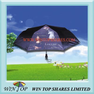 China 3 Folds Art Umbrella with Printing(WT5068) for sale