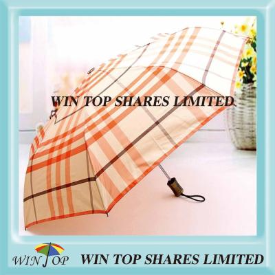 China Classic Check Design Full Auto Umbrella for sale