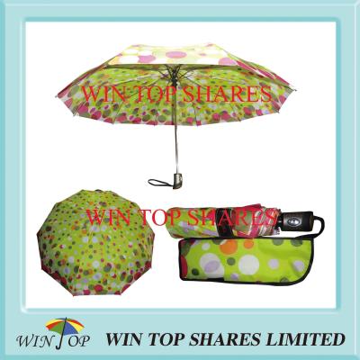 China Nickel Plated Full Automatic Printed Elegant Umbrella for sale