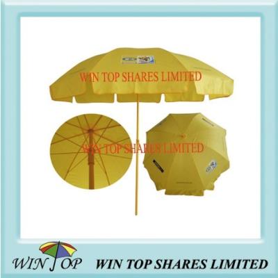 China All Yellow Beach Umbrella with Logo for sale