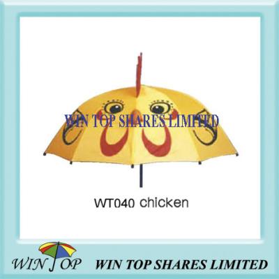 China Cute Chicken Style Imprinting Children Umbrella for sale