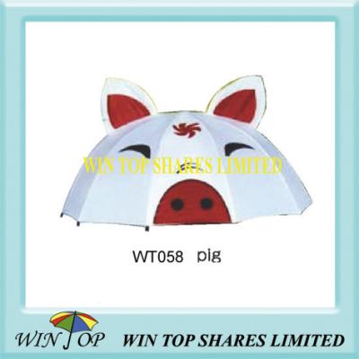 China Unique China Style White Pig Cartoon Umbrella (WT058) for sale