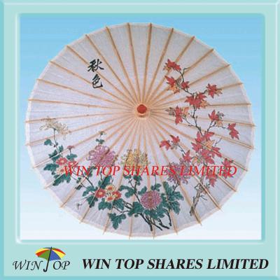 China Chinese Autumn flowers design handicraft umbrella for sale