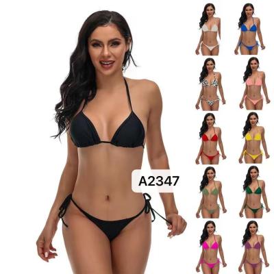 中国 Striped Ruffles Vacation Swimsuit Bikini Sexy Comfortable In Stock The New Type Europe Durable 販売のため