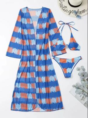Cina donne succinte upf50++ dei bikini della spiaggia del bikini di colore del fiore vita femminile sexy del metallo dell'alta in vendita
