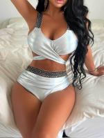 China M Size Removable Padding Swimming Suits Bikini for sale