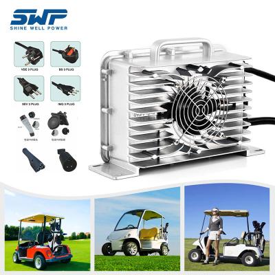 China 48V golfkar batterij oplader vorklift batterij oplader hoge uitgangsstroom batterij oplader 50A met FCC-certificering Te koop