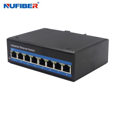 China 8 Port 100m Unmanaged Industrial POE Switch Ethernet UTP 1000Mbps for sale
