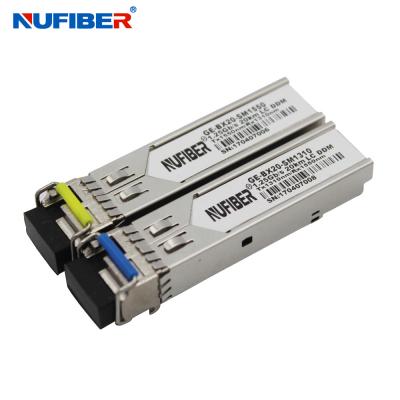 China GE-BX20-SM1310 1.25g 10g QSFP28 Fiber Optical Transceiver SFP+ Gigabit Bidi CWDM / DWDM XFP for sale