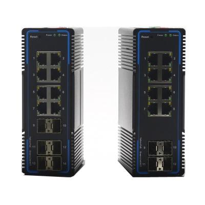 Cina NF524GM-SFP Commutatore a fibra gestito di grado industriale 10/100/1000Mbps con porte 4 x RJ45 e 2 x SFP Tecnologia di rete SW-Ring in vendita