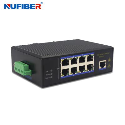 China 9 RJ45 Port Din Rail Mount Industrial Ethernet Switch 10/100Mbps 24V Unmanaged Outdoor for sale