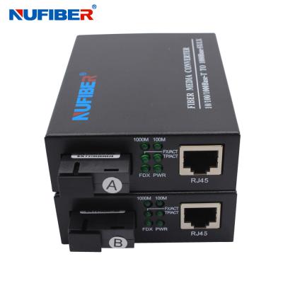 Cina Convertitore multimediale in fibra ottica Gigabit OEM Factory 10/100/1000M WDM SM 1310nm/1550nm 20 km Sc in vendita