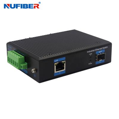 中国 産業用ギガビットSFPスロットメディアコンバーター 10/100/1000M UTPから1000M RJ45 オプティカルメディアコンバーター DC24V 販売のため