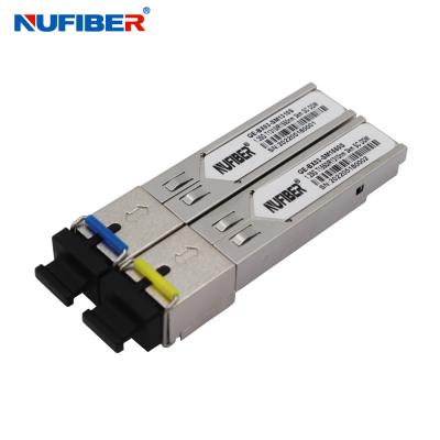 중국 SFP Module Gigabit SC Connector 1.25G WDM 3km 1310nm/1550nm SC DDM compatible with Cisco 판매용