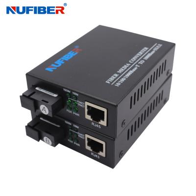 China Gigabit Fiber Optical Media Converter 10/100/1000M UTP to 1000M SC 1310/1550nm 40km Media Converter for sale