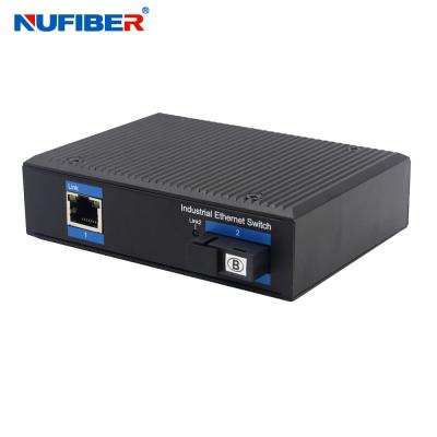 China Unmanaged Industrial Ethernet Switch with 1 Port 10/100/1000M RJ45 and 1 Port 1000Mbps SC Fiber for Network Camera and VoIP Phone for sale