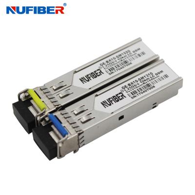 China Single Fiber Single Mode Optical Fiber Transceiver Tx1310nm Rx1550nm  With DDM Fuction Compatible For Cisco Huawei HP SFP Module for sale